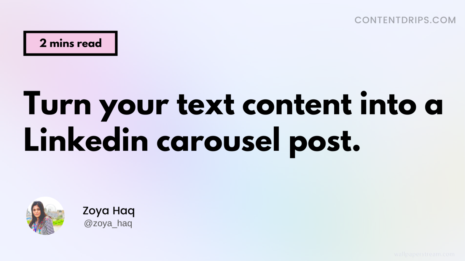 Turn your text content into a LinkedIn carousel post. - Contentdrips