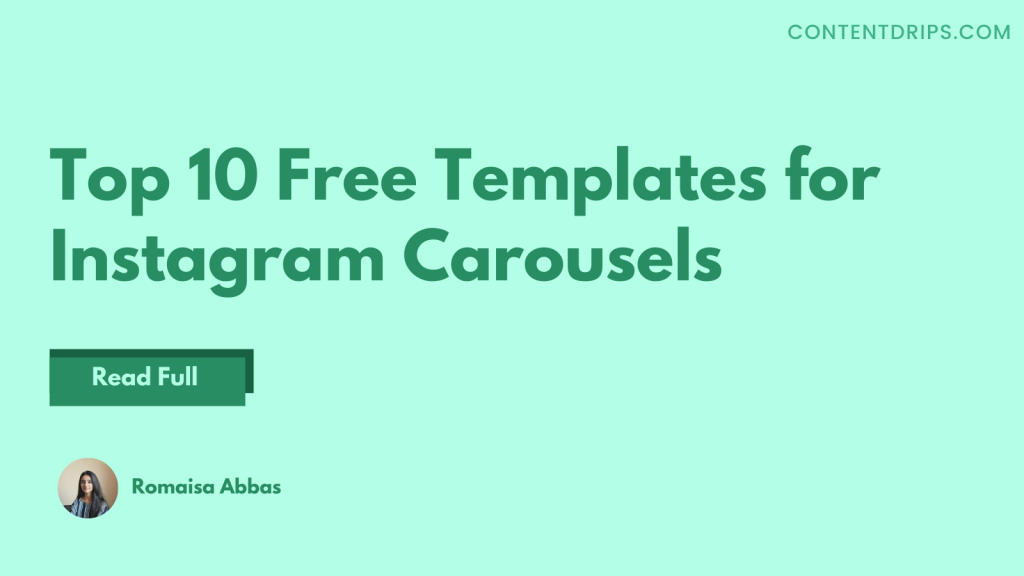 Top 10 Free Templates for Instagram Carousel - Contentdrips