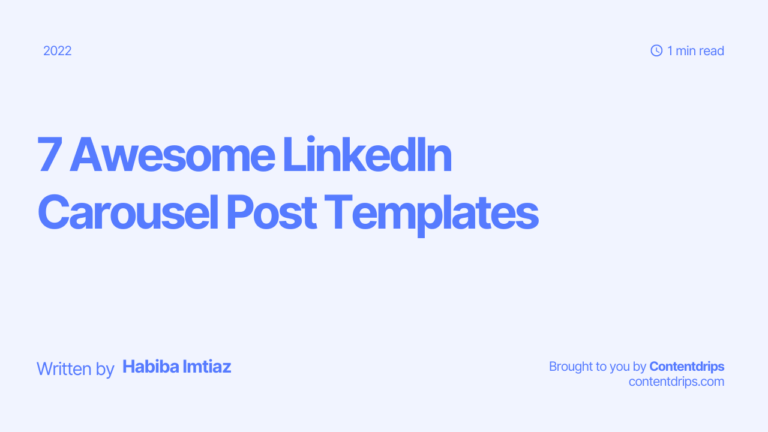 7 Awesome LinkedIn Carousel Templates - Contentdrips