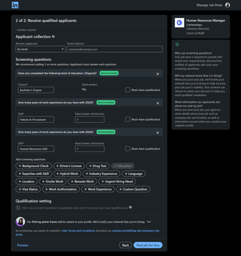 Ultimate Guide to Posting a Job Ad on LinkedIn (How-to, ChatGPT prompts ...