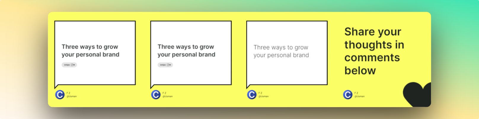 10 Carousel Templates for your Personal Brand - Contentdrips