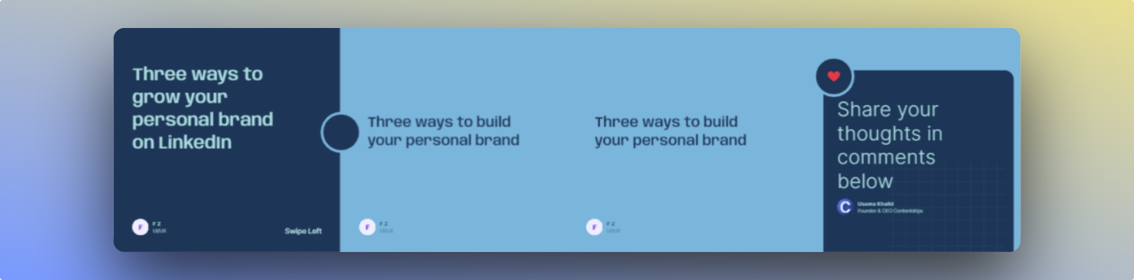10 Carousel Templates for your Personal Brand - Contentdrips
