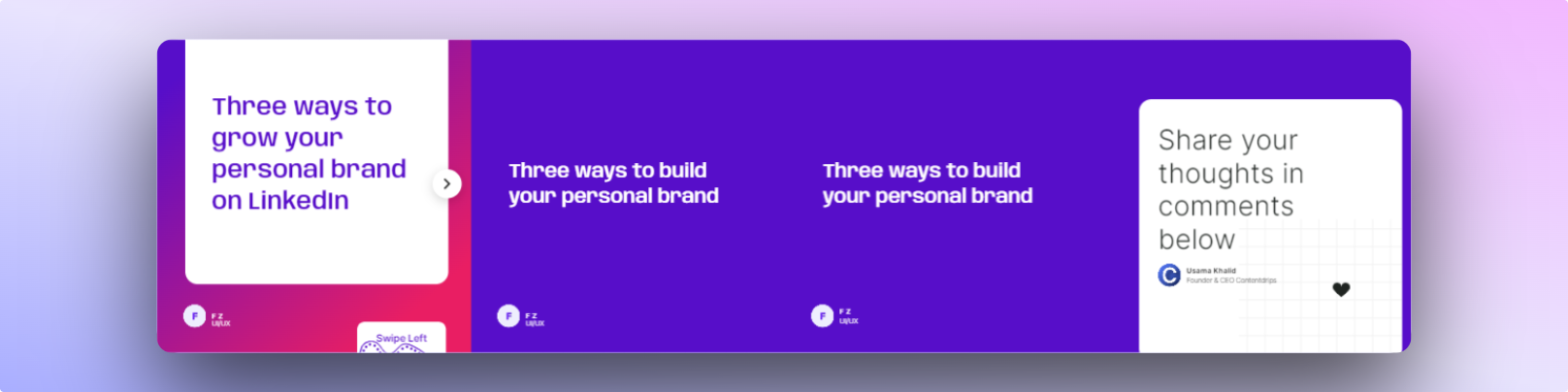 10 Carousel Templates for your Personal Brand - Contentdrips