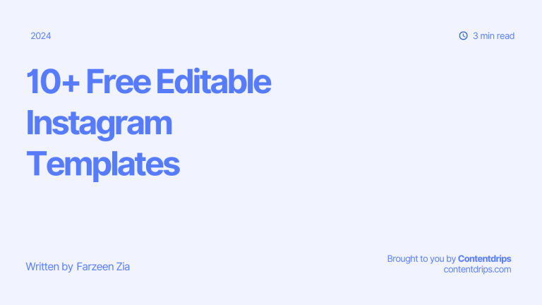 10+ Free Editable Instagram Templates - Contentdrips
