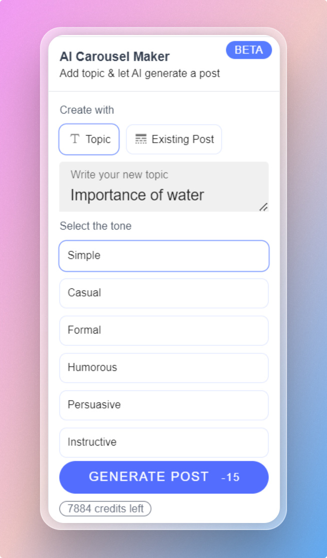 Create LinkedIn & Instagram Carousel Posts With AI - Contentdrips